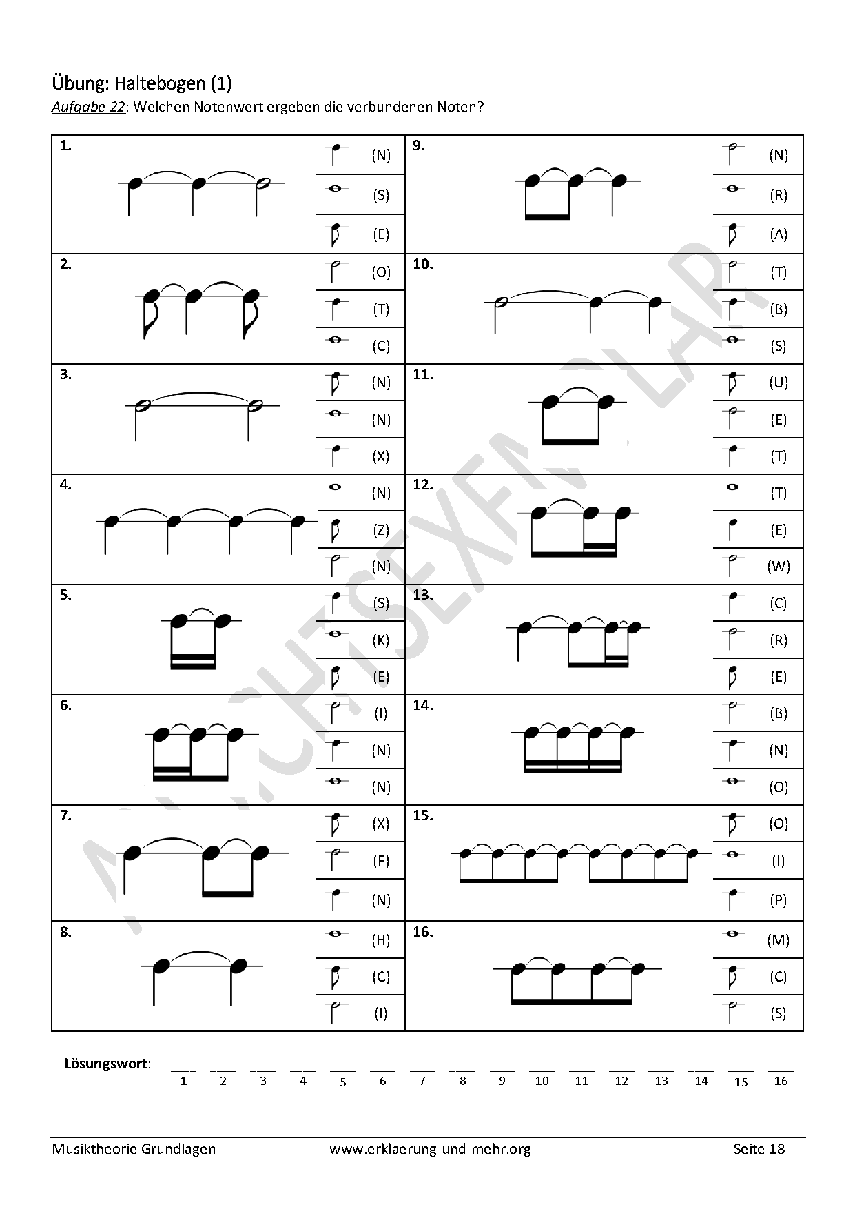Komplettes Arbeitsheft zur Musiktheorie mit Lösungen und Zusatzmaterial